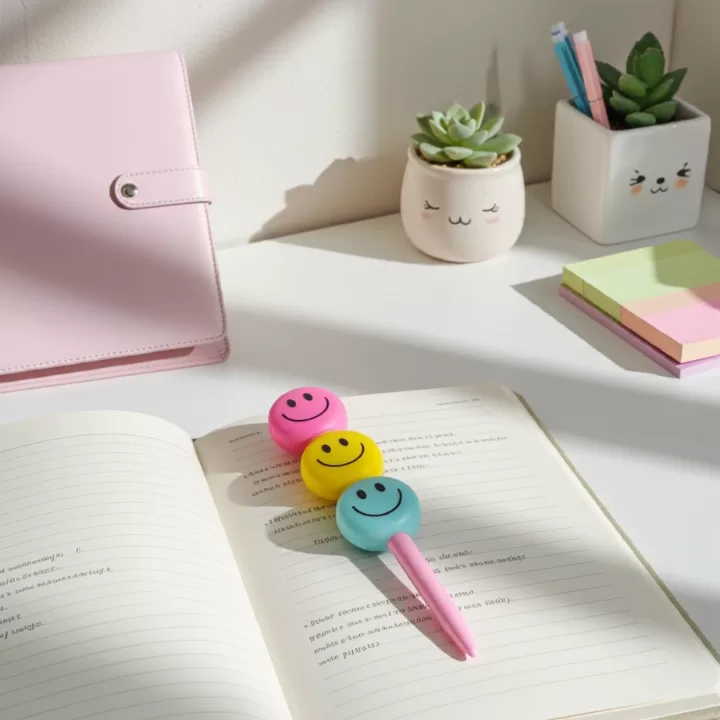 Caneta Squishy Smile - Bem Cortado - Papelaria Fofa